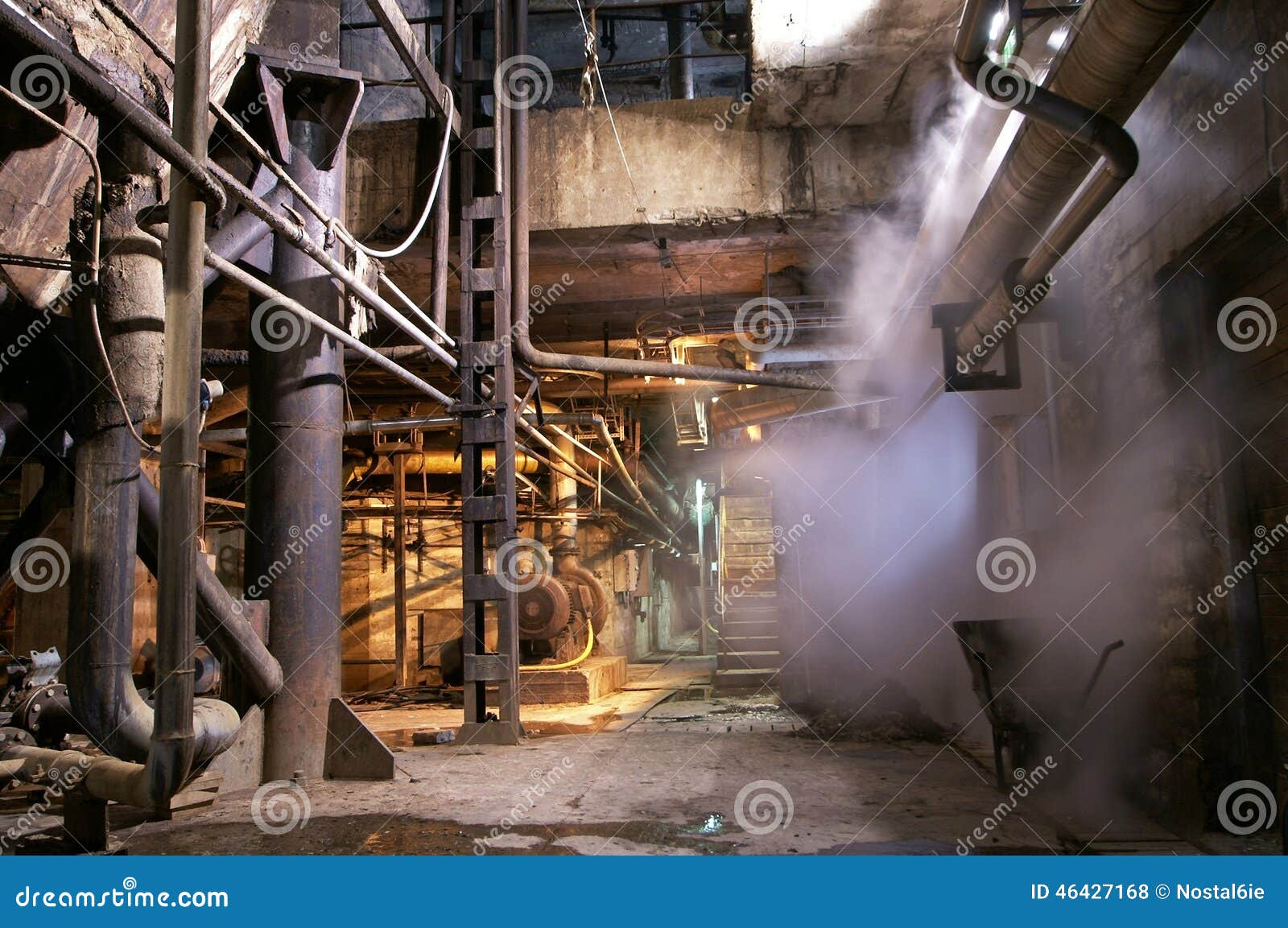 Old abandoned factory stock photo. Image of gloomy, dark - 46427168