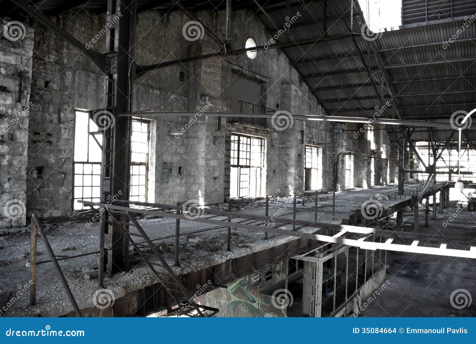Old abandoned factory stock photo. Image of concrete - 35084664