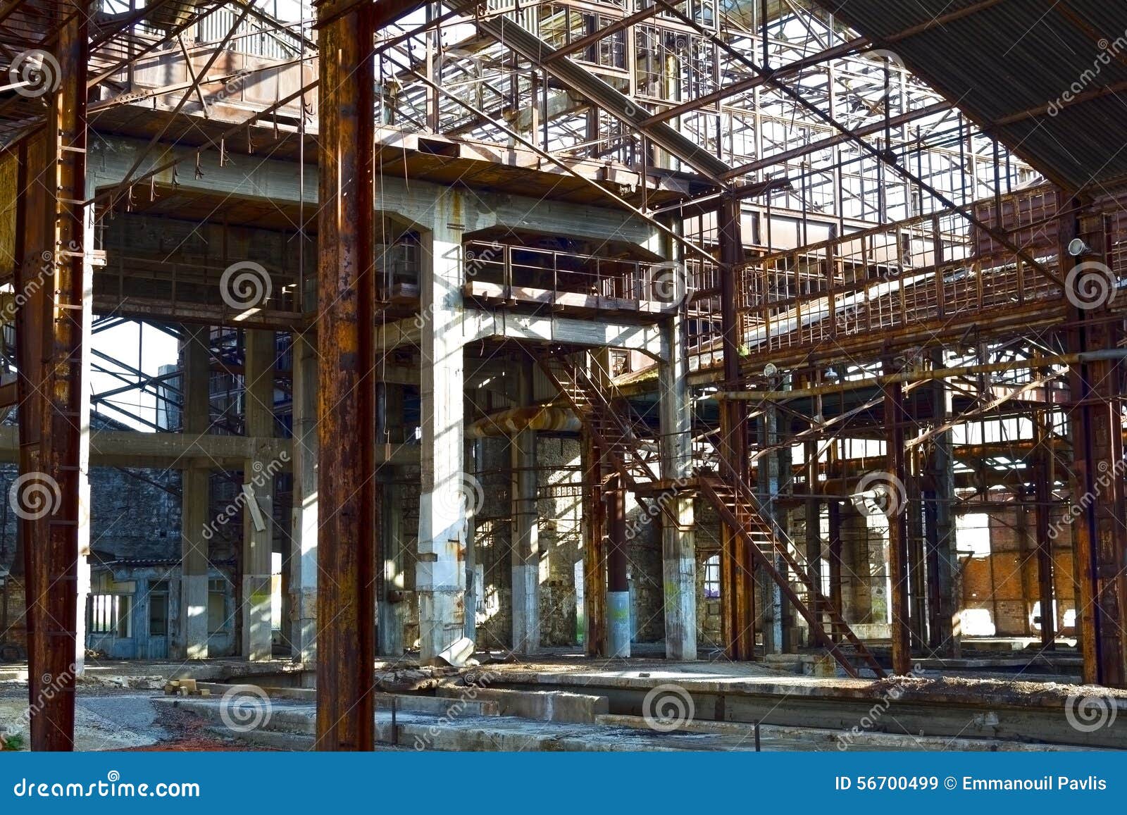 Old abandoned factory stock image. Image of metallic - 56700499