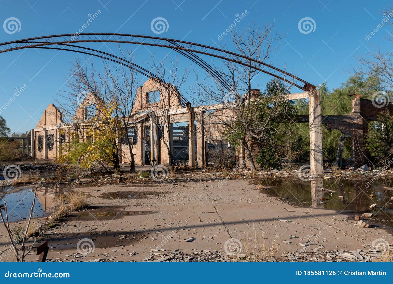 Old Abandoned Factory, with a Lot of Garbage and Rubble Stock Photo ...