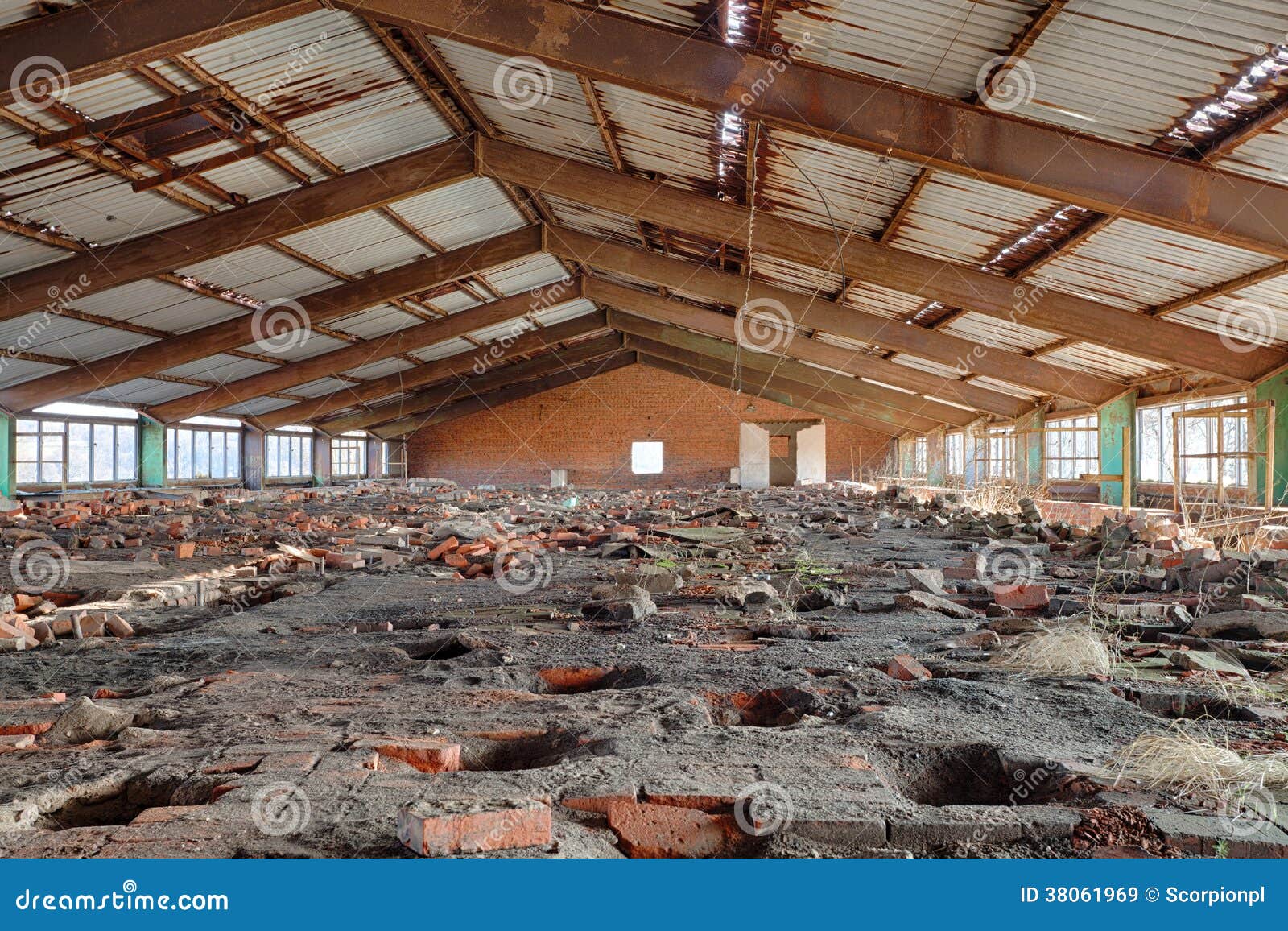 Old, Abandoned and Forgotten Brick Factory Stock Image - Image of ...