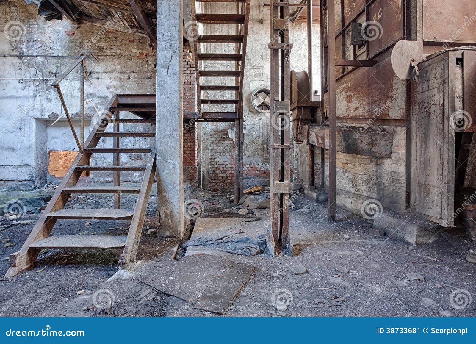 Old, Abandoned and Forgotten Brick Factory Stock Image - Image of ...