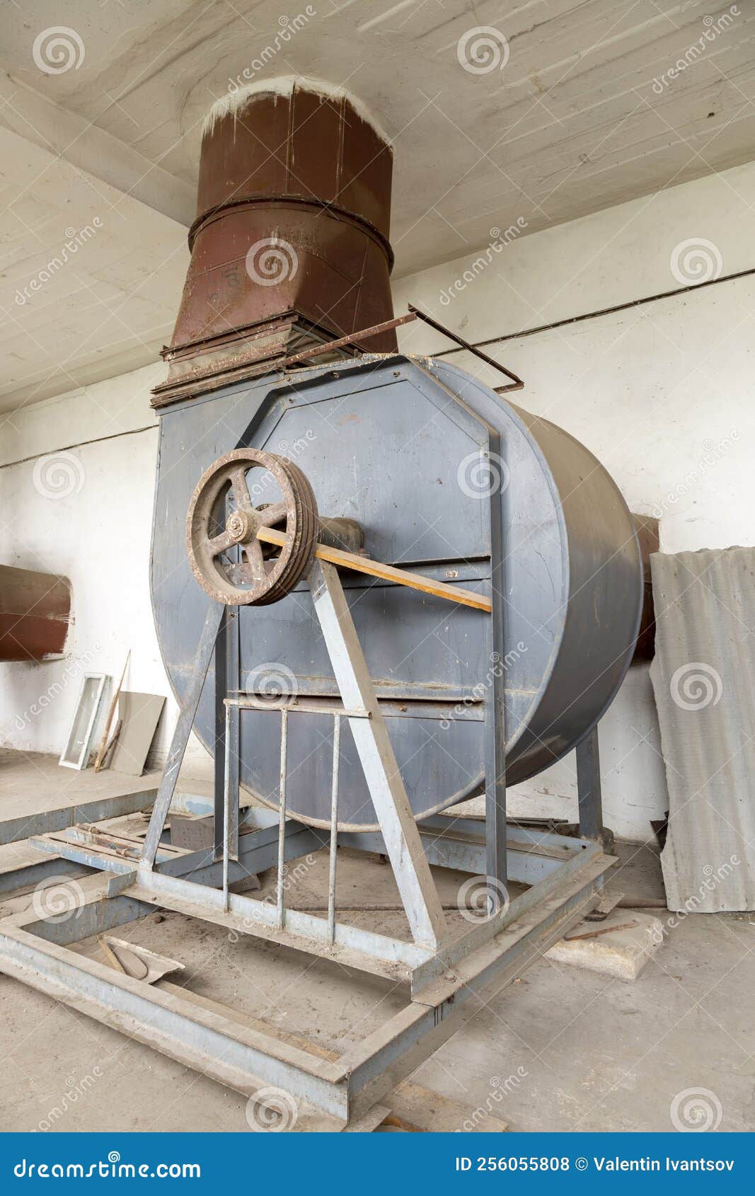An Old Abandoned Hall with Ventilation Equipment Stock Photo - Image of ...