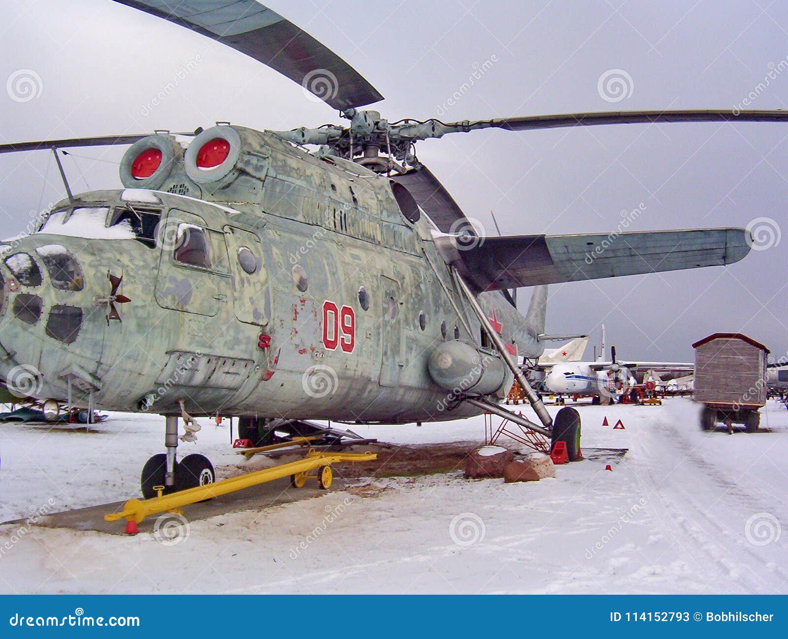 Old Abandoned Hook Soviet Combat Helicopter Editorial Stock Photo ...