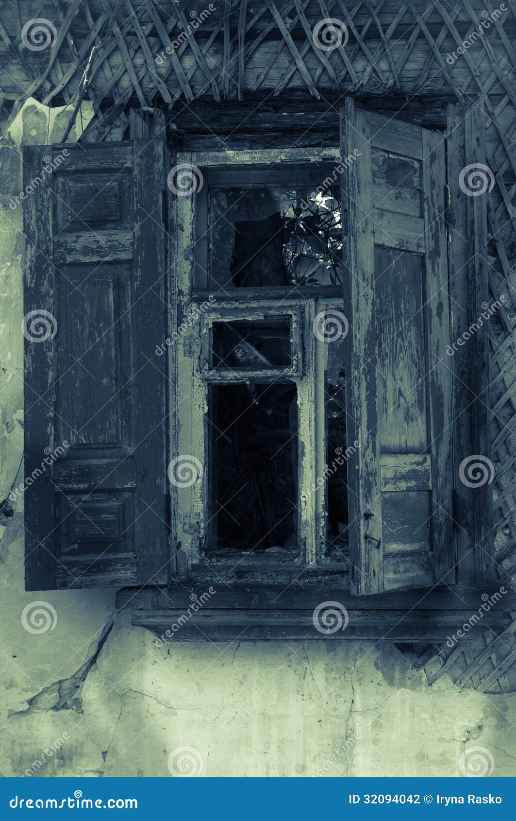 Old abandoned house window stock photo. Image of aged - 32094042