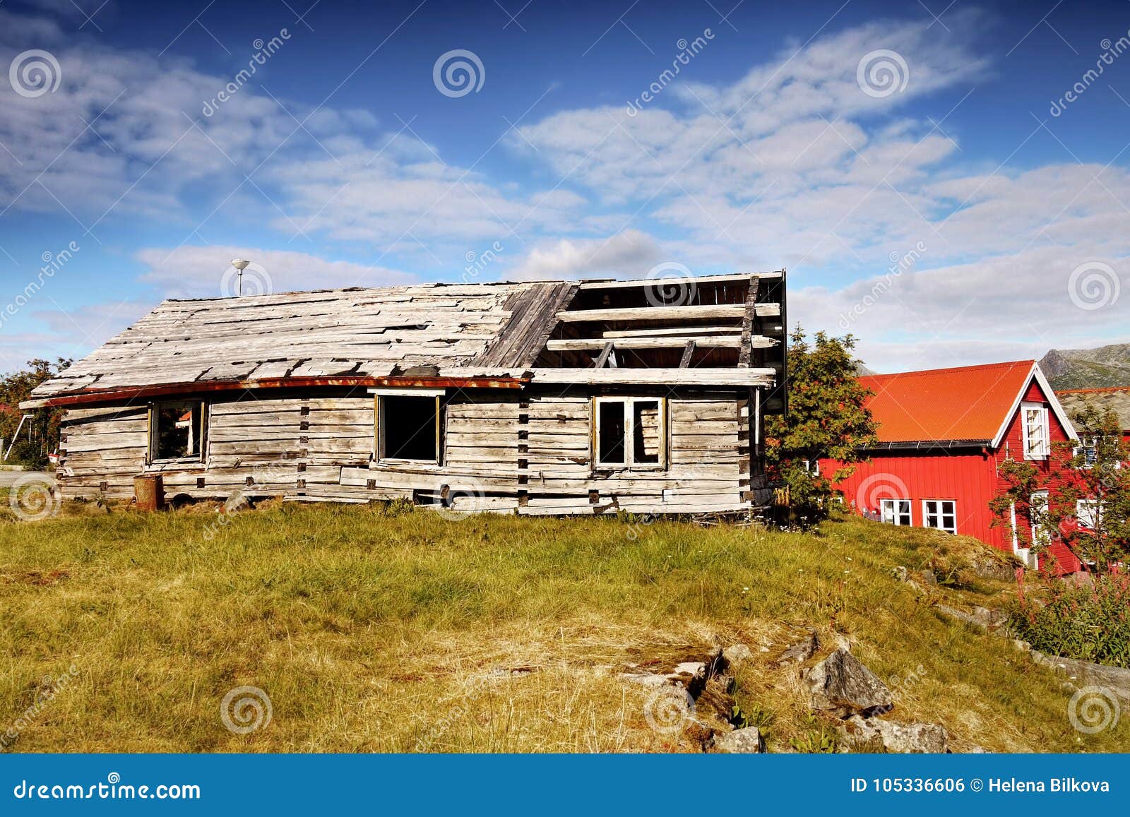 Old Abandoned Hut, Norway, Lofoten Islands Stock Photo - Image of ...