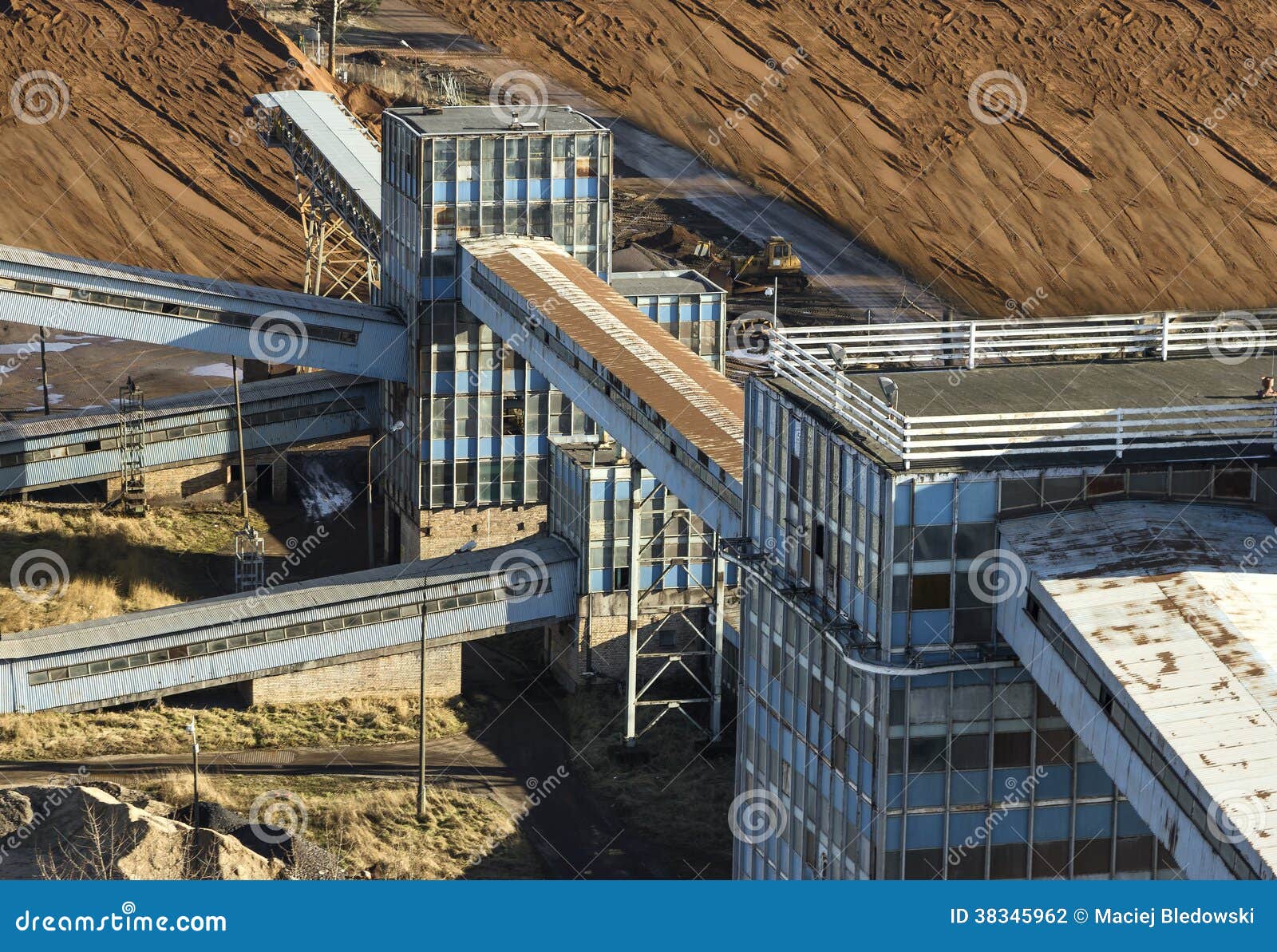 Old and Abandoned Industrial Buildings and Infrastructure. Stock Photo ...