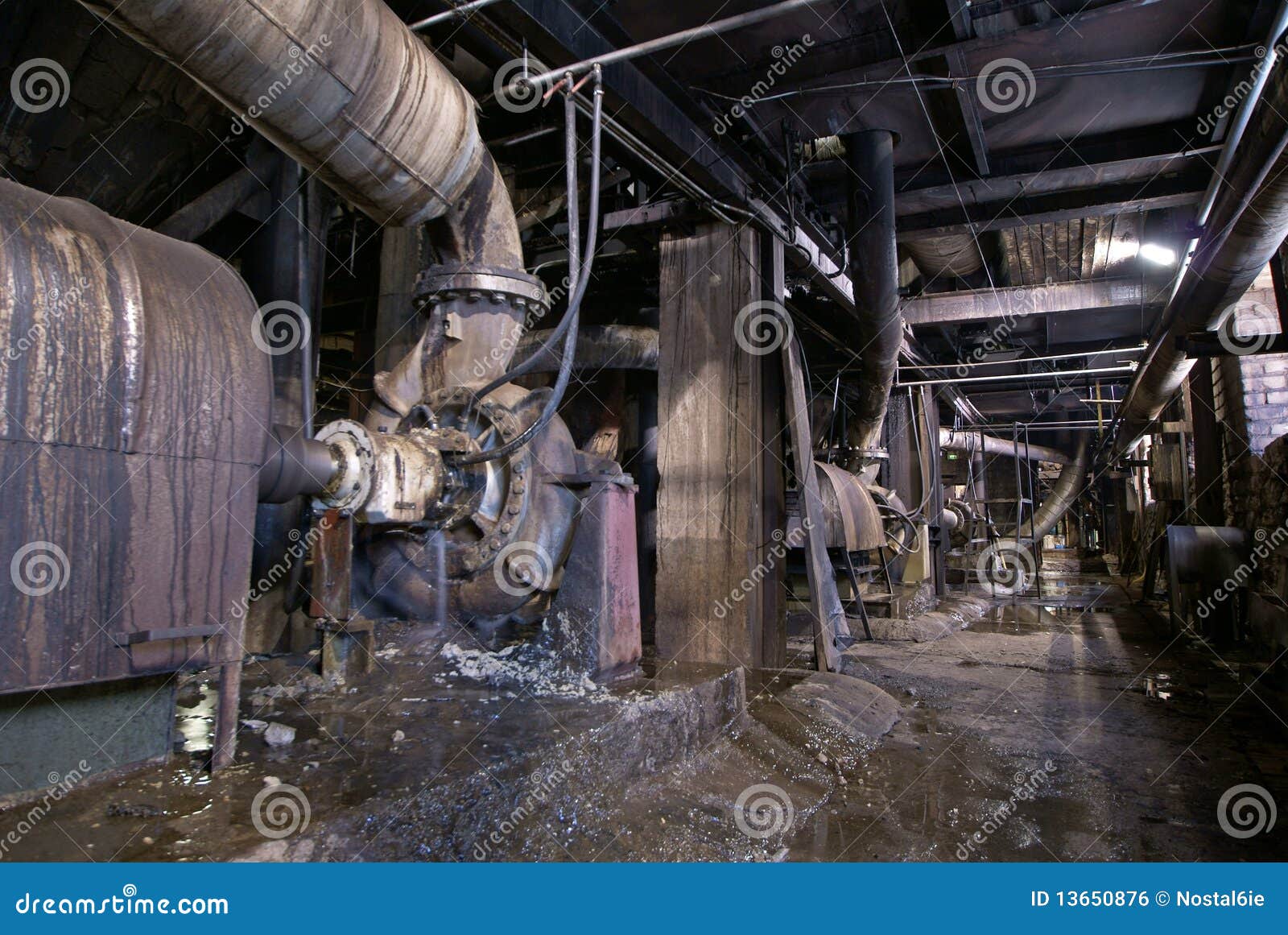 Old Abandoned Industrial Rusty Factory Stock Photo - Image of empty ...