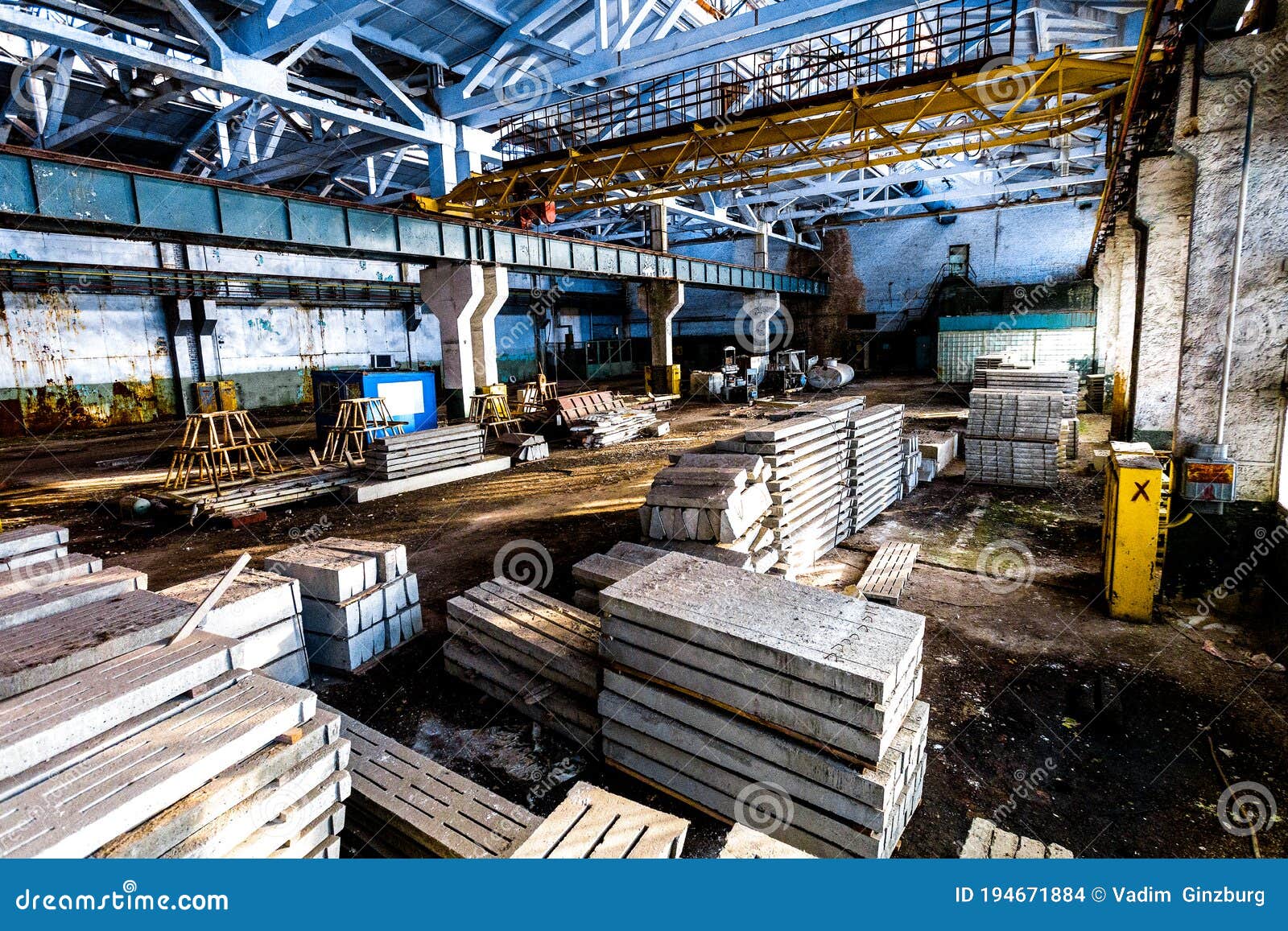 Old Abandoned Industrial Warehouse at Sunny Day Stock Photo - Image of ...