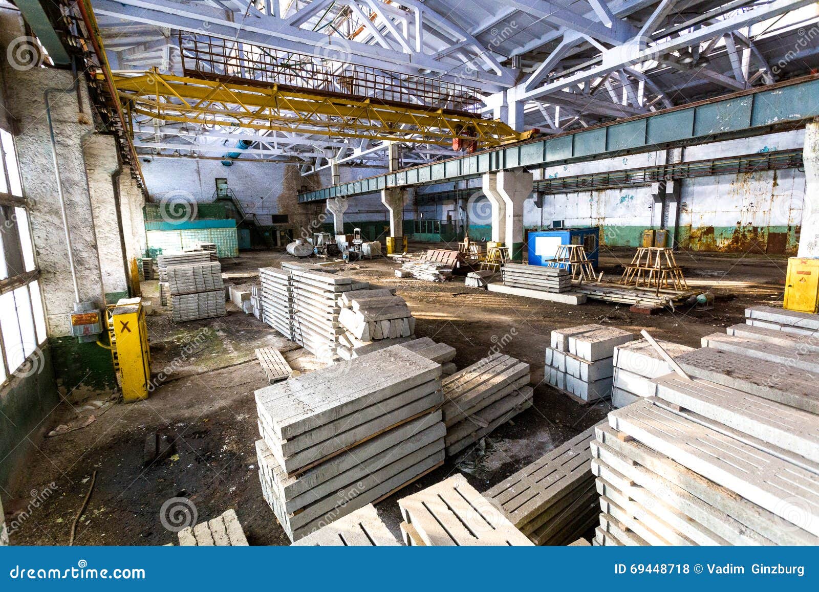 Old Abandoned Industrial Warehouse at Sunny Day Stock Photo - Image of ...