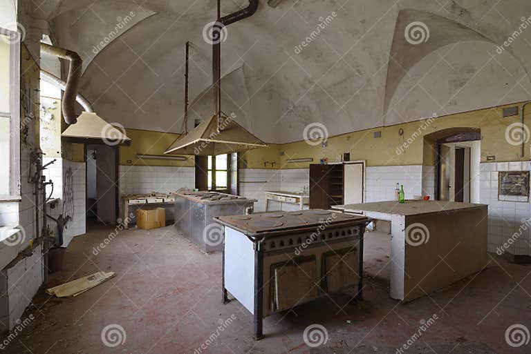 Old abandoned kitchen stock photo. Image of disused, empty - 67655564
