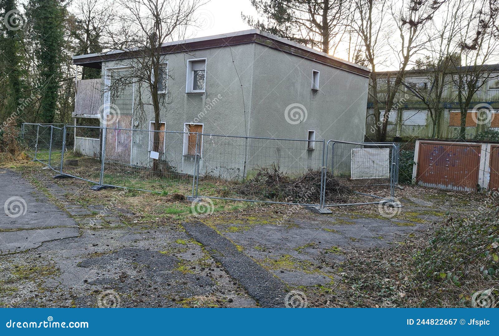 Old Abandoned Lost Place a Container Housing Stock Image - Image of ...