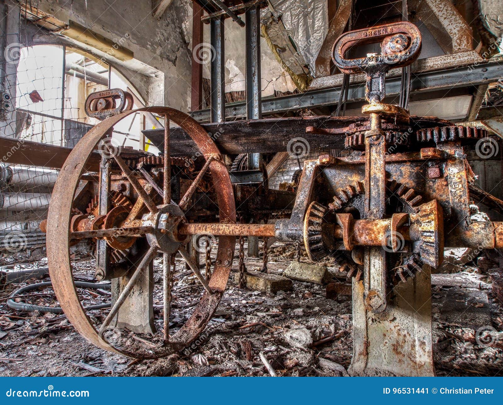Old Abandoned Machine stock image. Image of industrial - 96531441