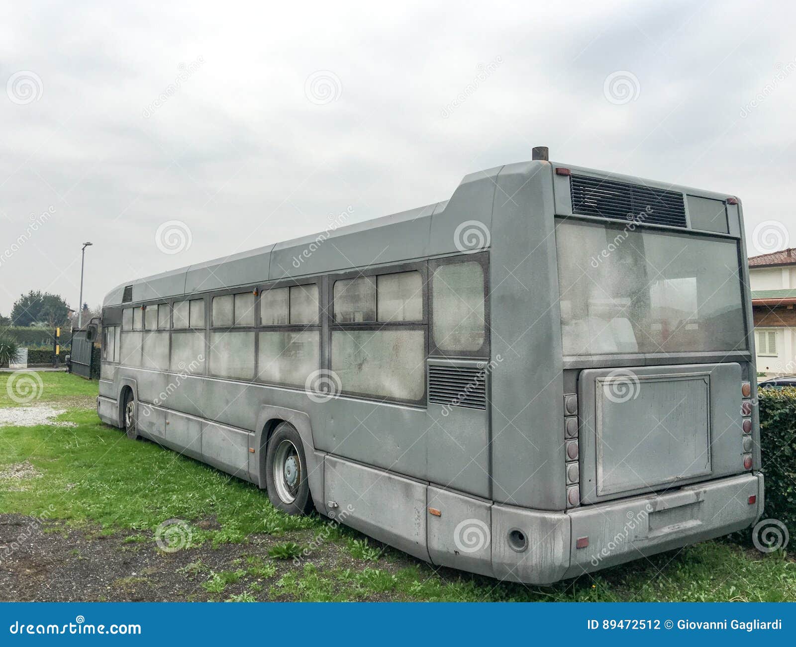 Old Abandoned Military Bus on a Meadow Stock Photo - Image of abandoned ...