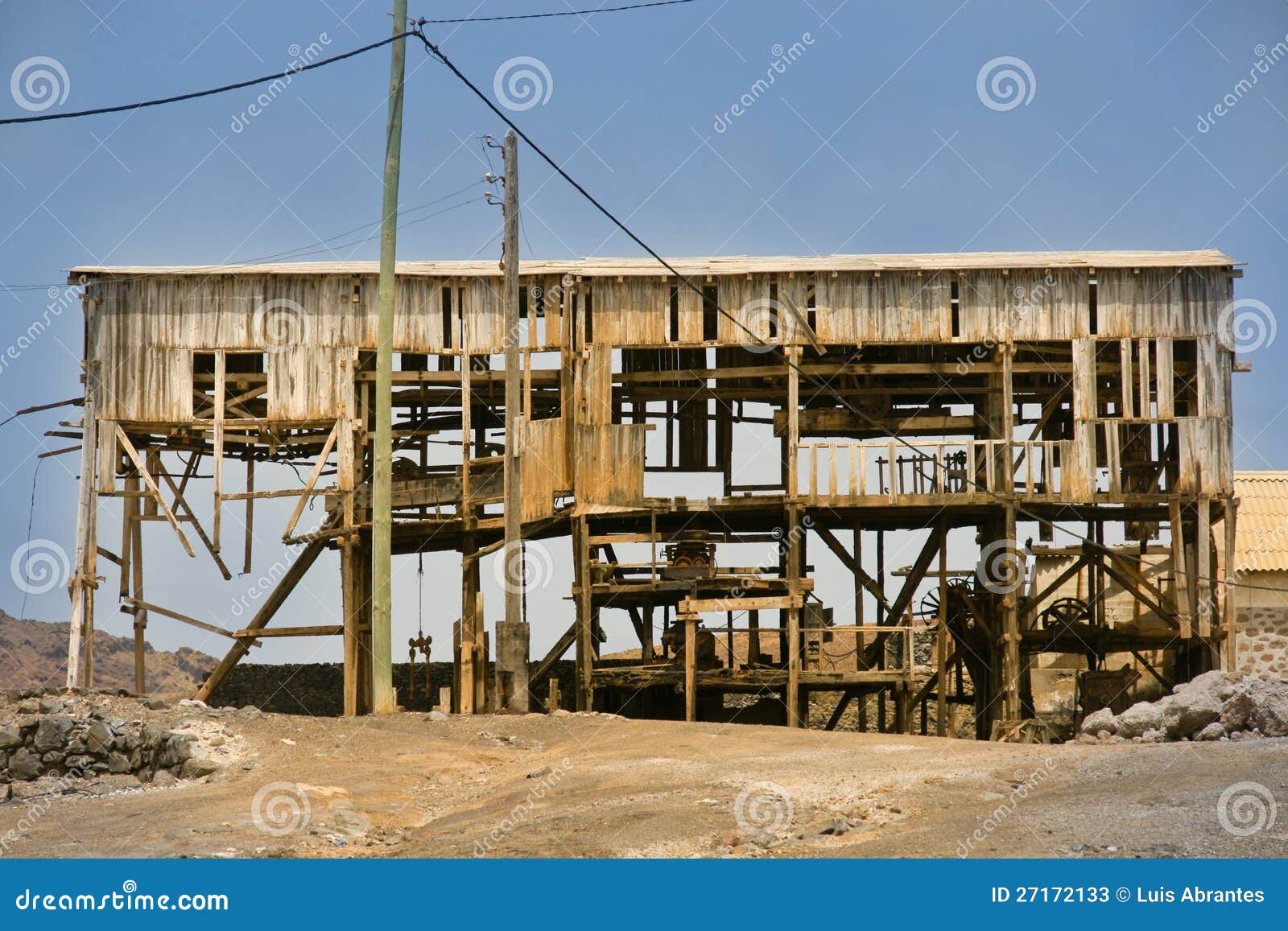 Old Abandoned Mining Shack in Ruins Stock Image - Image of time ...