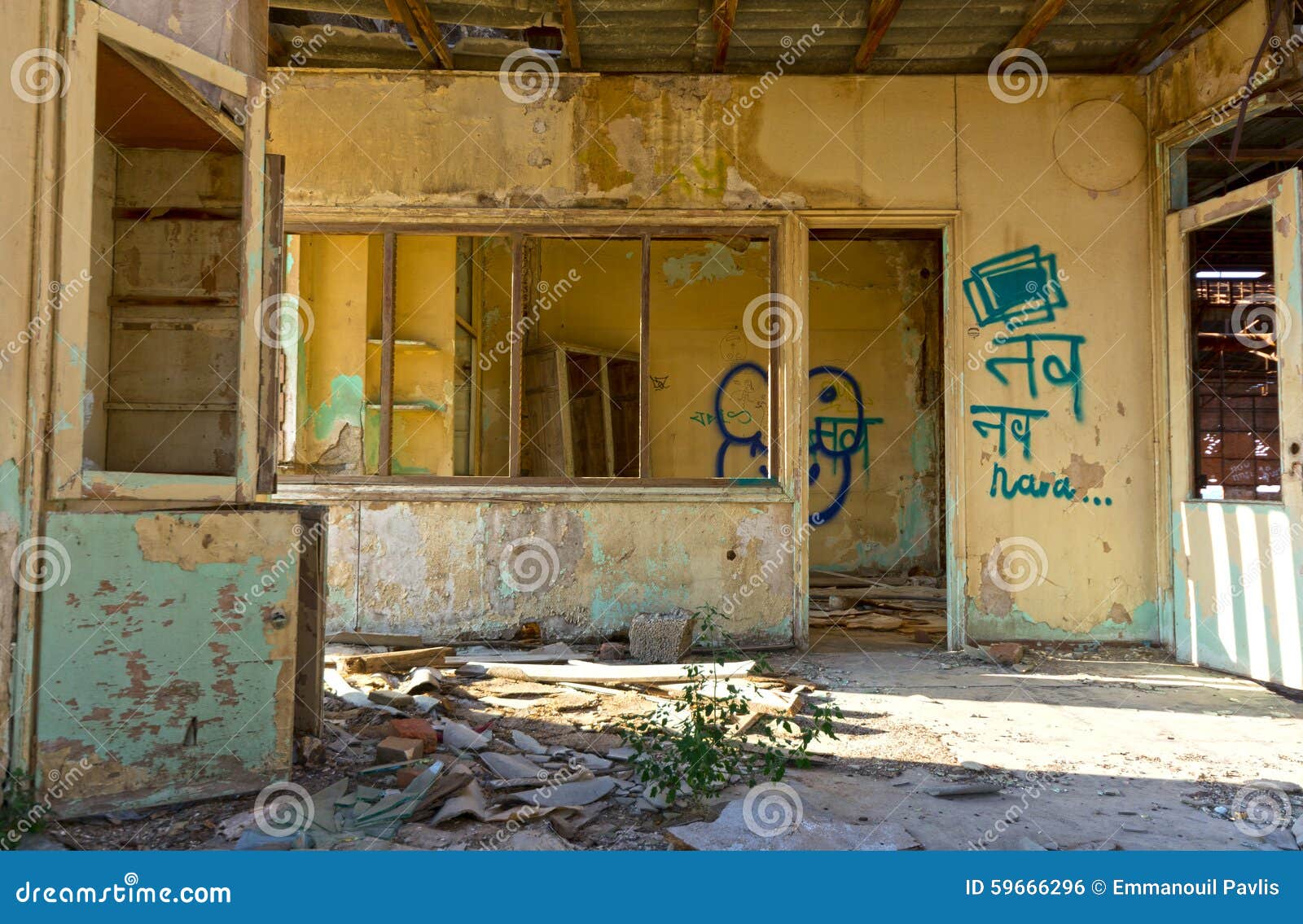 Old abandoned office stock photo. Image of empty, lonely - 59666296