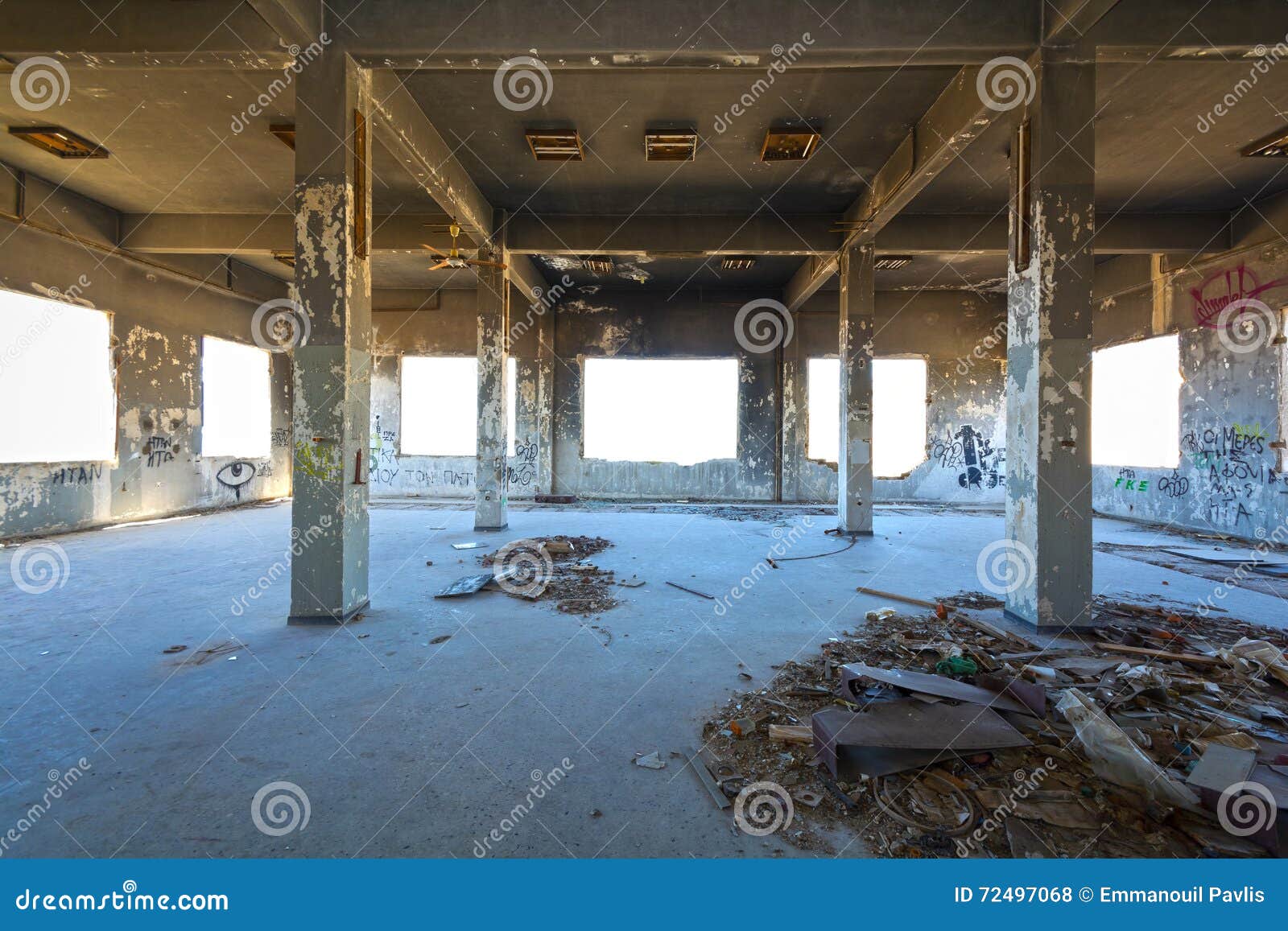 Abandoned Office Room With The Scene Of Decay Royalty-Free Stock ...
