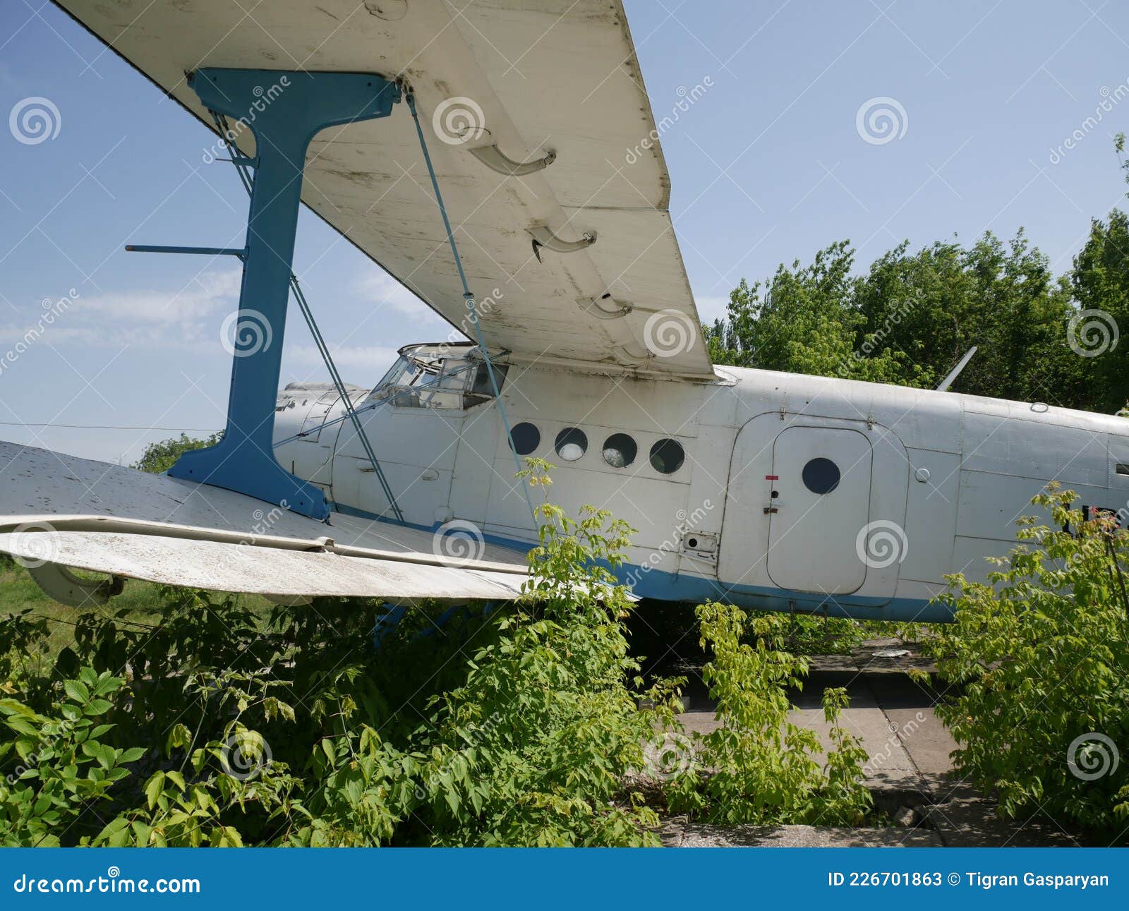 Old Abandoned Plane. the Base of Abandoned Broken Planes Editorial ...