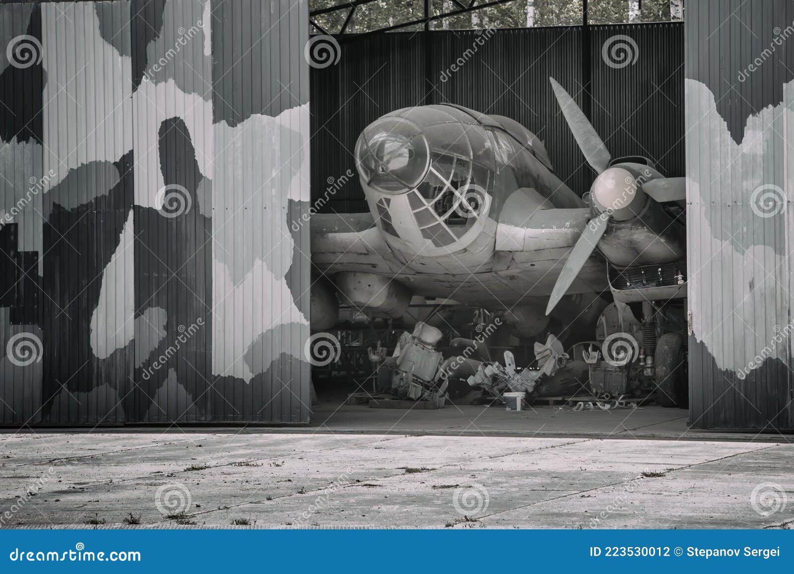 Old Rusty War Plane On Open Air Museum Editorial Image | CartoonDealer ...