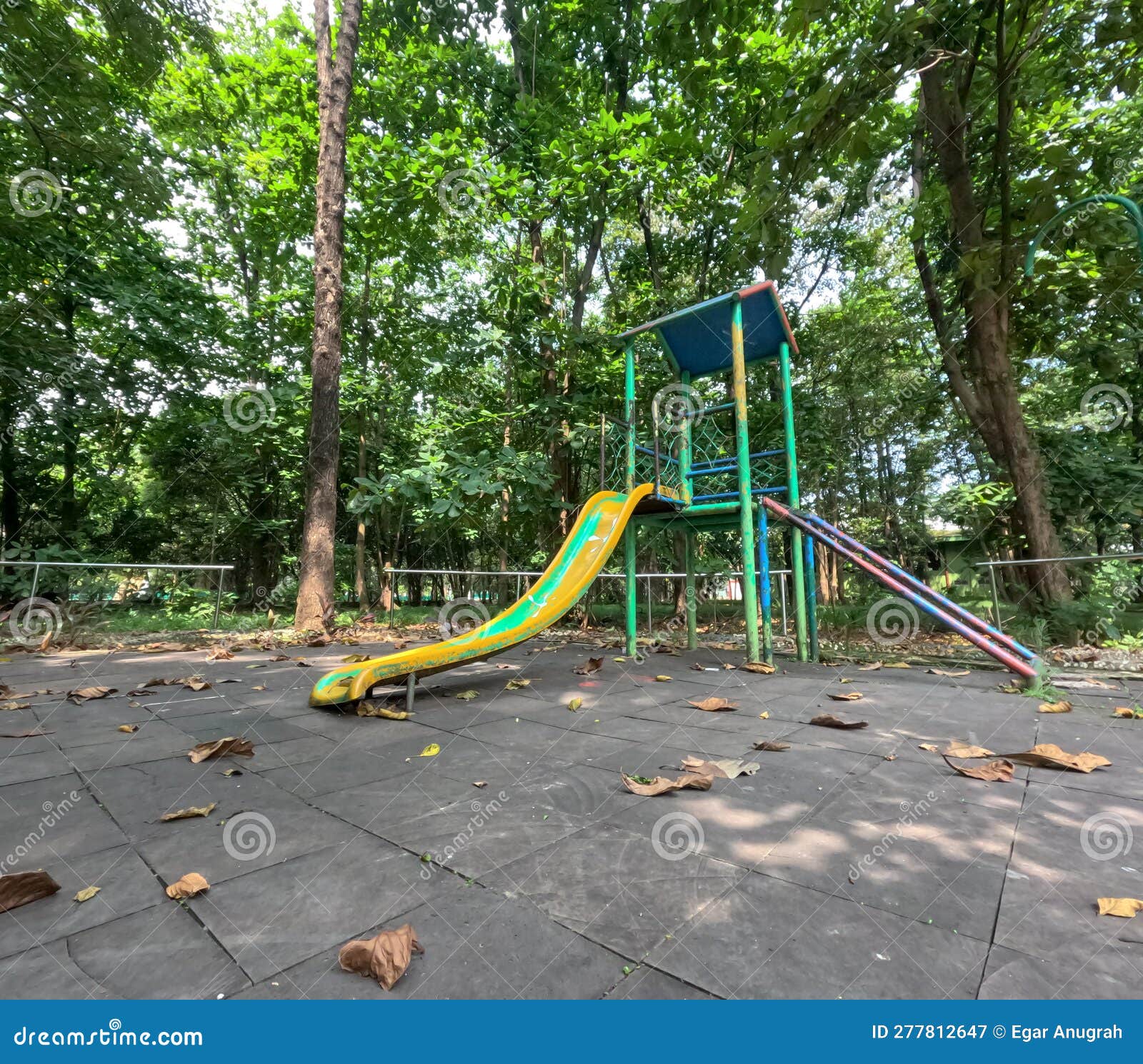 An Old Abandoned Playground Stock Image - Image of autumn, exercise ...