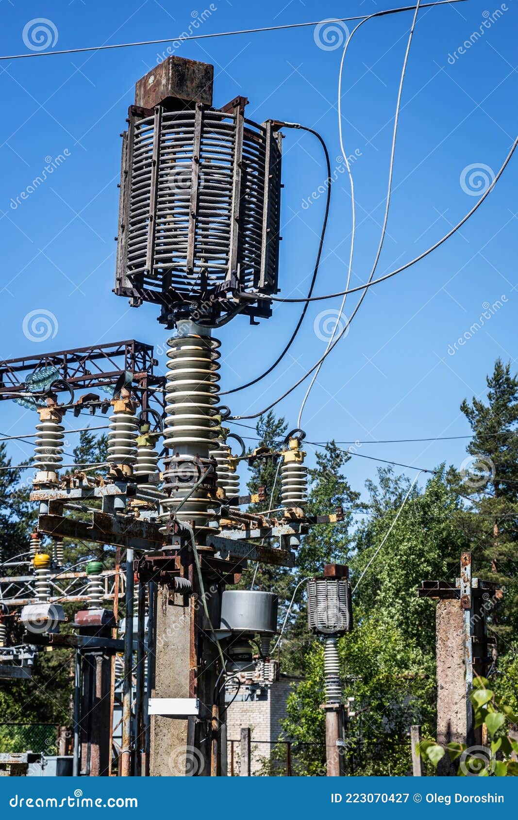 Old Abandoned Power Plant with Rusty Wires, Structures, Stock Image ...