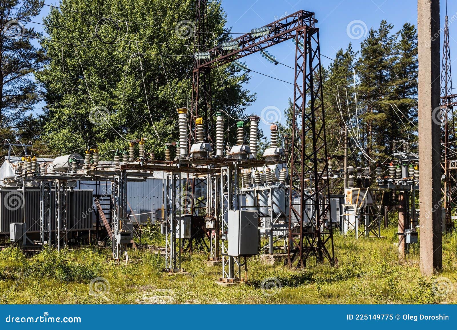 Old Abandoned Power Plant with Rusty Wires, Structures Stock Image ...