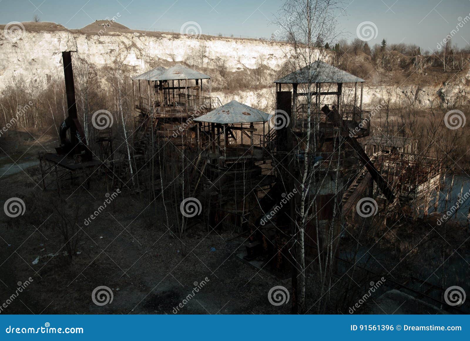 Old Abandoned Quarry, Rusty Ramp Stock Photo - Image of quarry, ramp ...