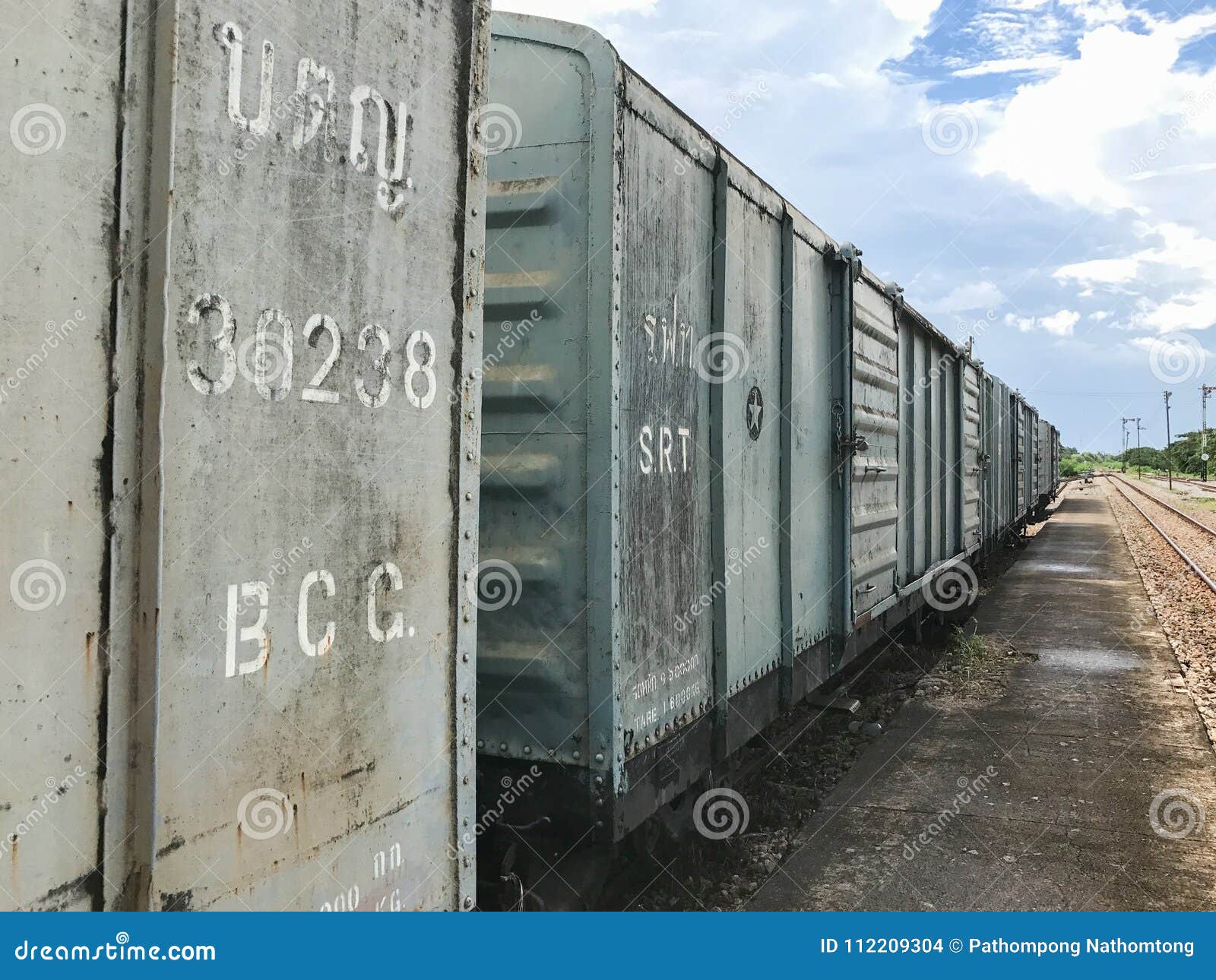 Old Abandoned Rail Freight Train Stock Photo - Image of industrial ...