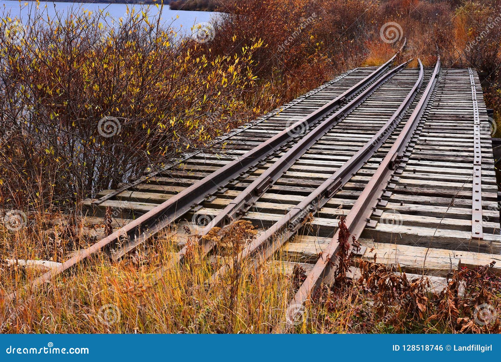 Old Abandoned Rail Tracks stock photo. Image of industry - 128518746