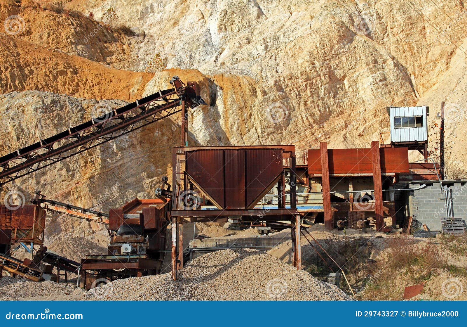 Red Rock Quarry Gravel Pit With Cliff Royalty-Free Stock Image ...