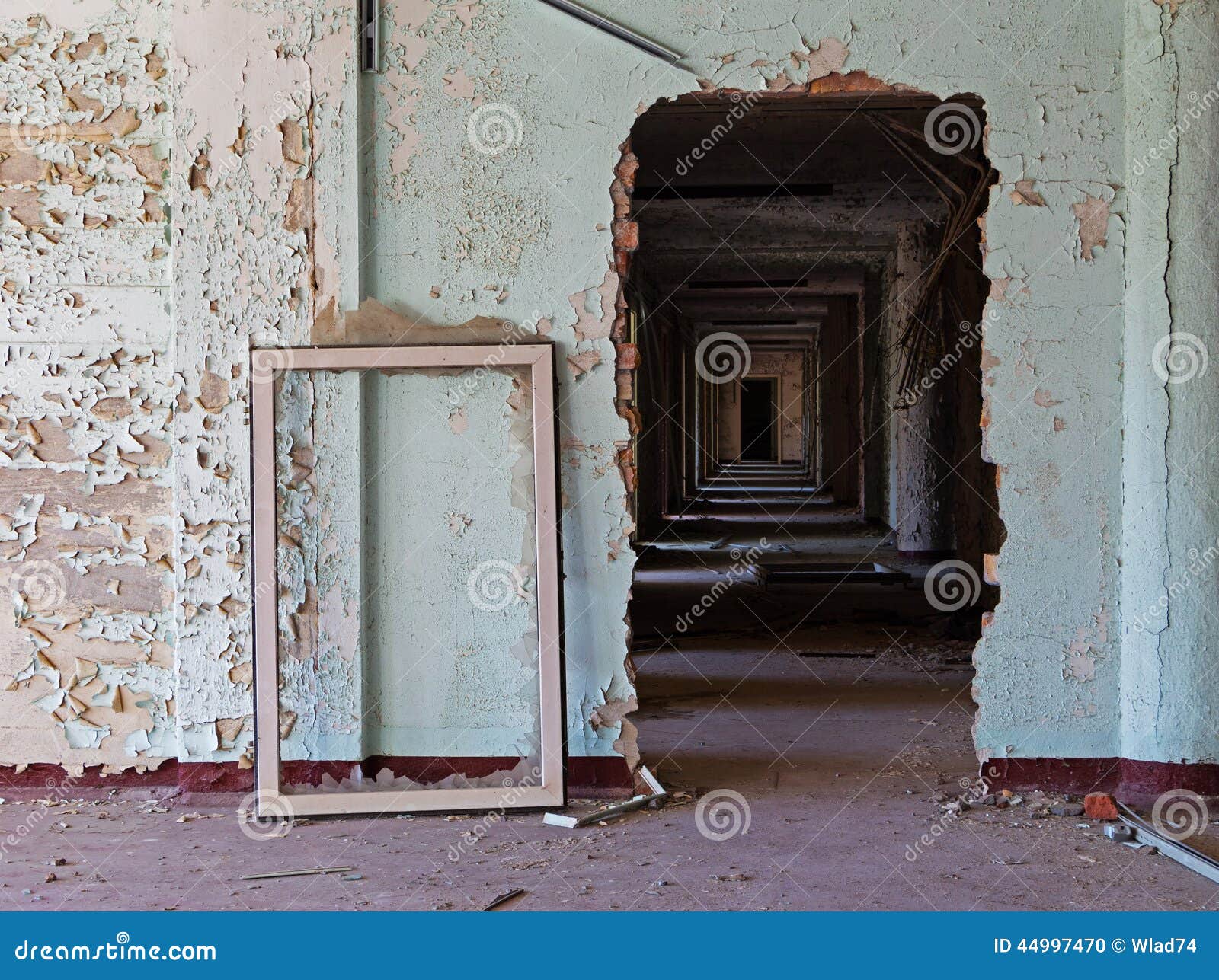 Old Abandoned Room of Building and Window Frame Stock Photo - Image of ...