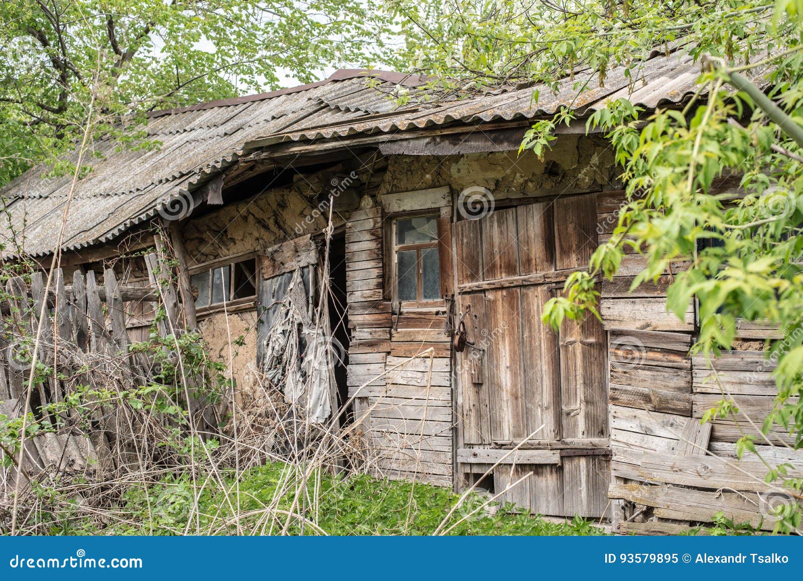 Old Abandoned Rotting House in the Village Stock Image - Image of aged ...