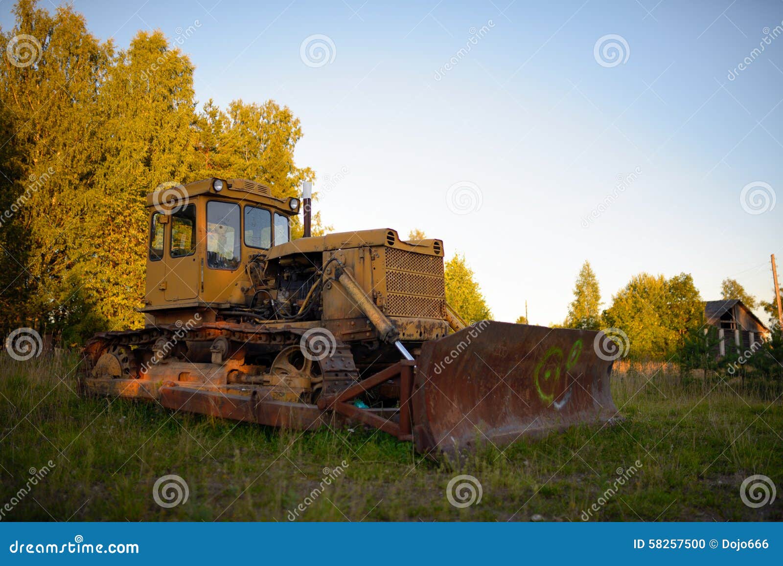 Old Abandoned Russian Rusty Tractor Stock Photo - Image of abandoned ...