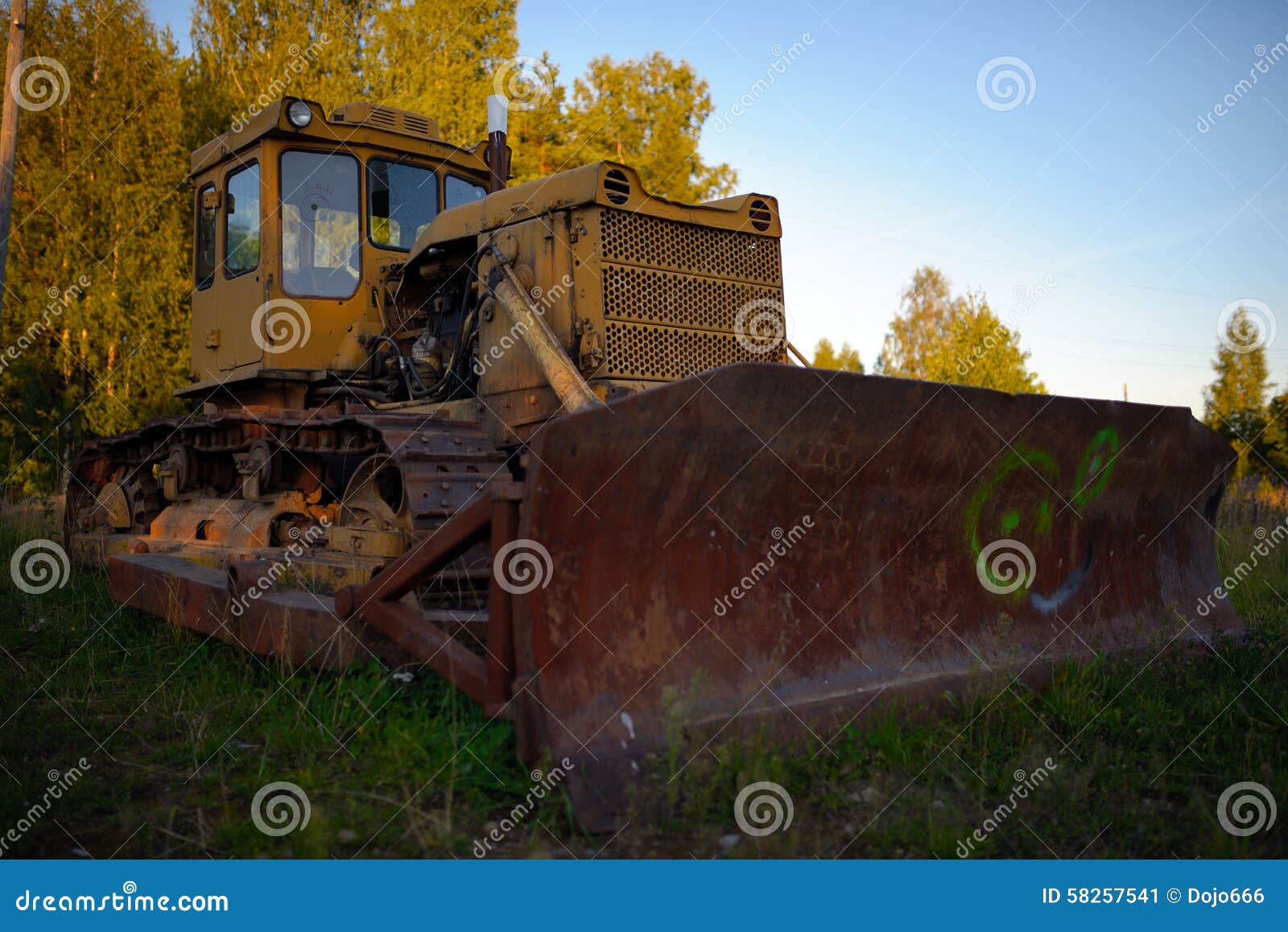 Old Abandoned Russian Rusty Tractor Stock Image - Image of farm, dust ...