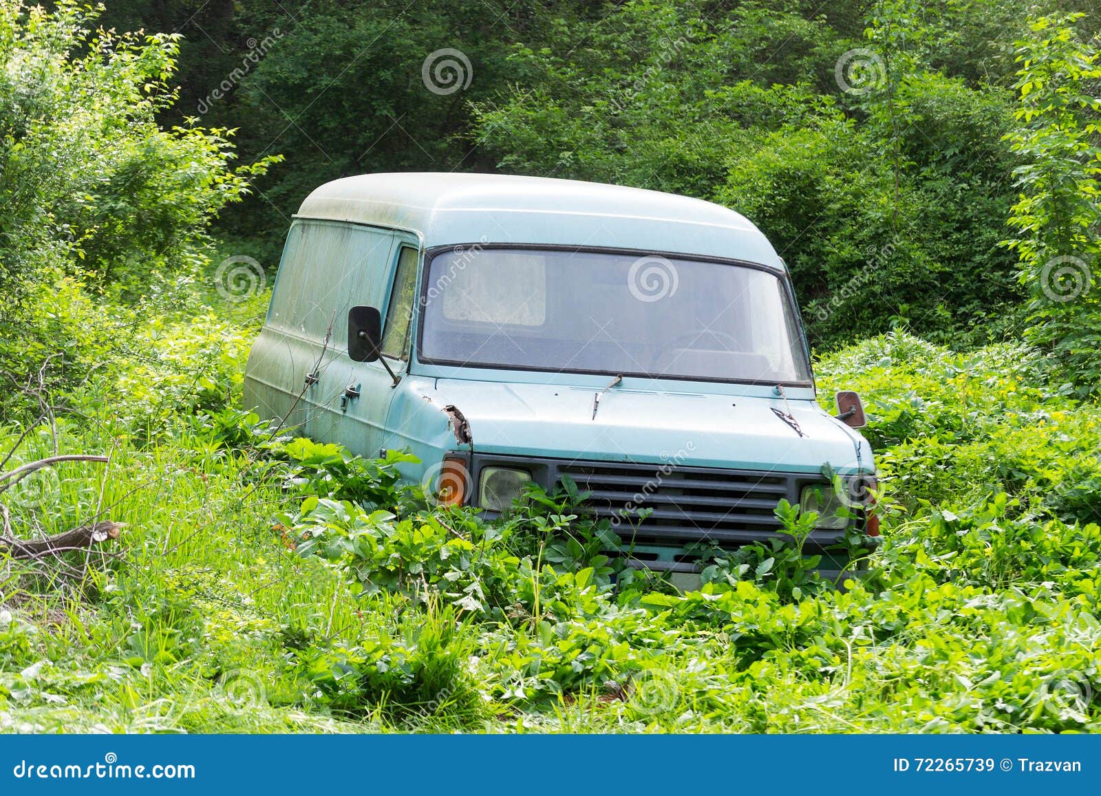 Old Abandoned Rusted Roulotte Rv Van Stock Photo | CartoonDealer.com ...