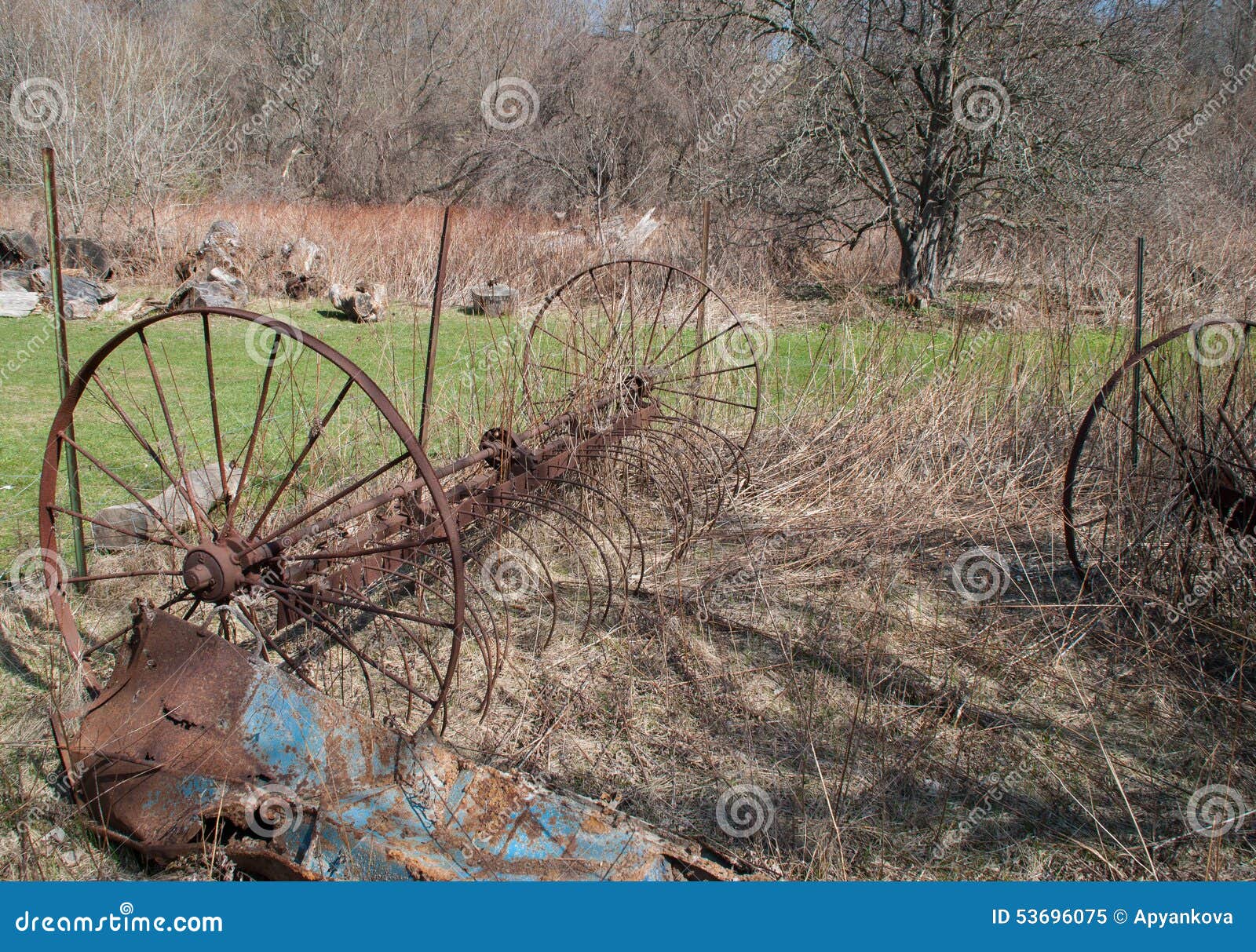 Old Abandoned Rusty Agricultural Machines and Tools Stock Image - Image ...
