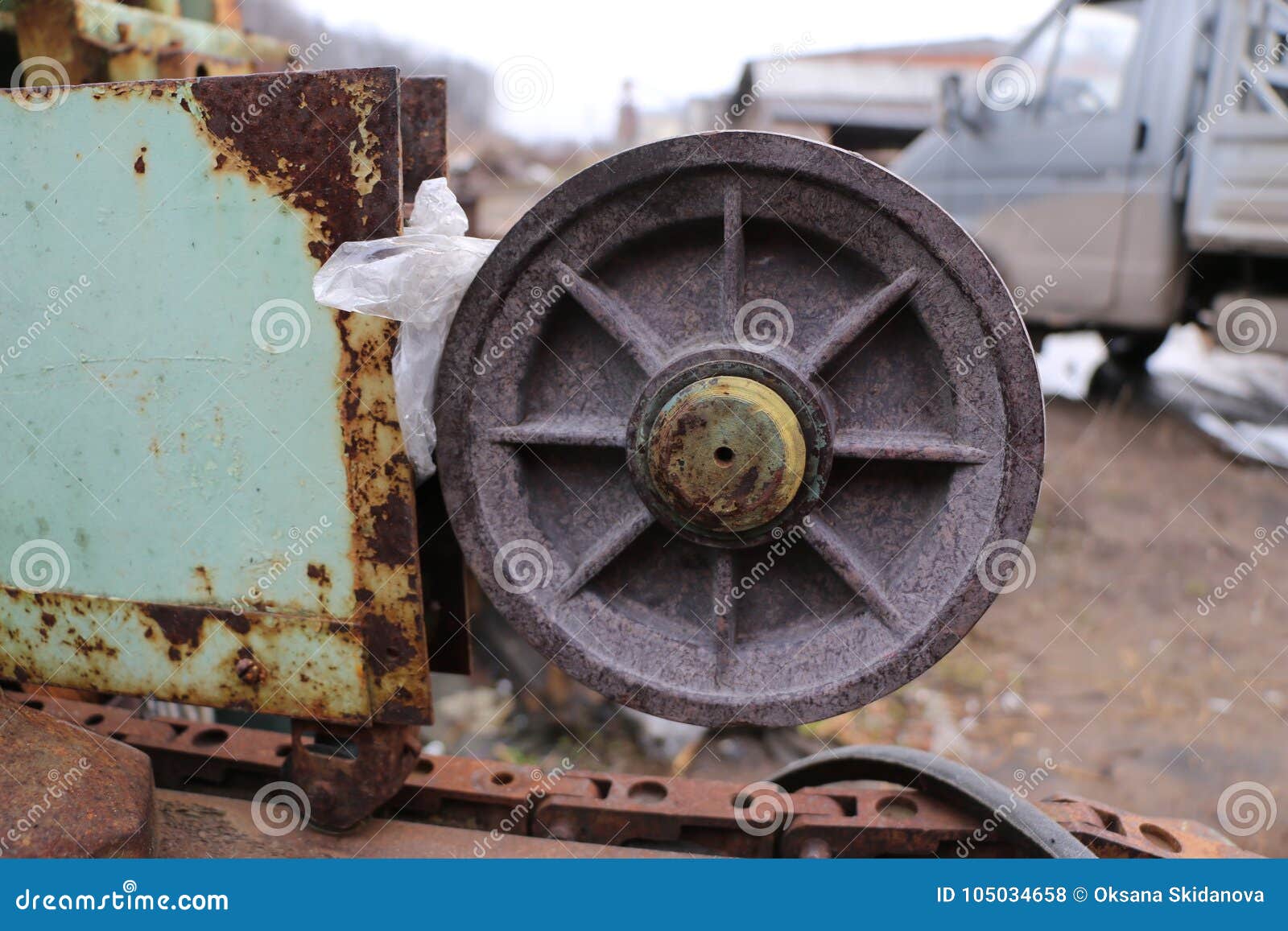 Old Abandoned Rusty Machine Tool Stock Photo - Image of heavy ...