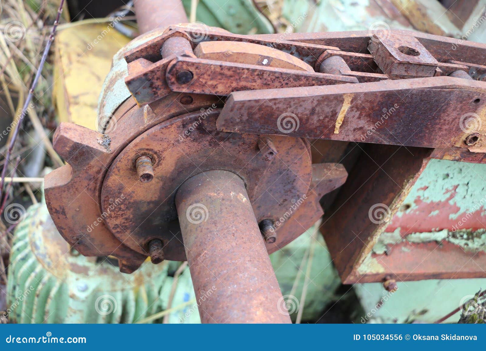 Old Abandoned Rusty Machine Tool Stock Photo - Image of mechanical ...
