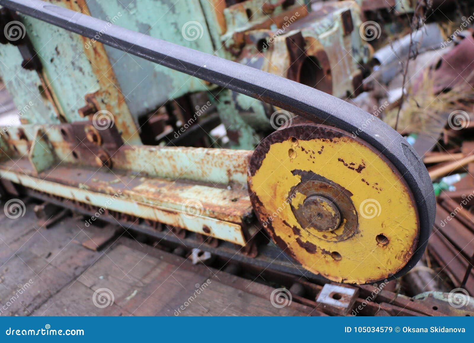 Old Abandoned Rusty Machine Tool Stock Image - Image of metal ...