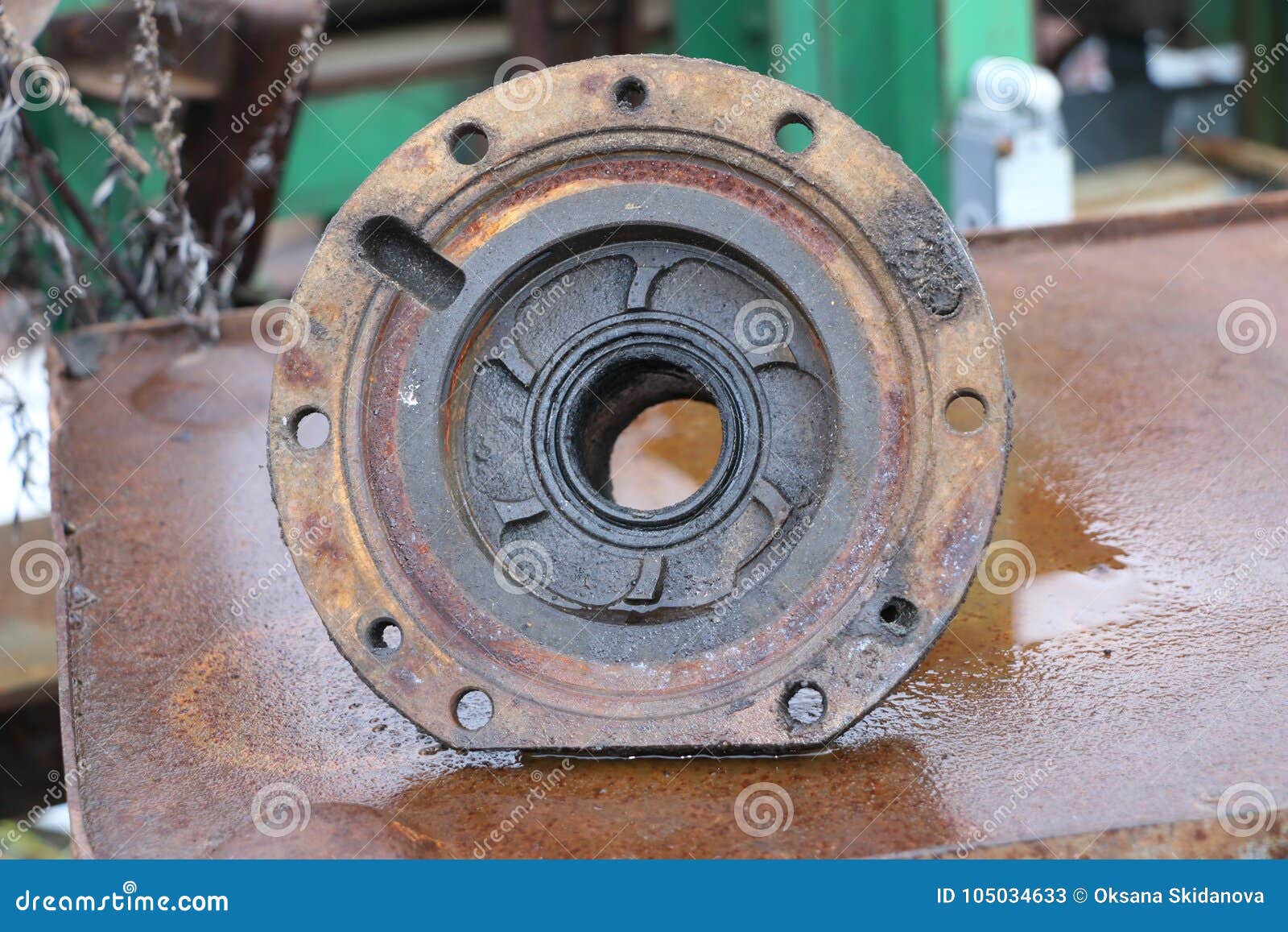 Old Abandoned Rusty Machine Tool Stock Image - Image of corrosion ...