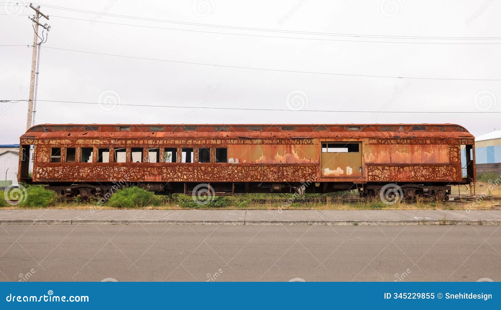 Old Abandoned Rusty Train Wagon at Astoria, Oregon Stock Image - Image ...