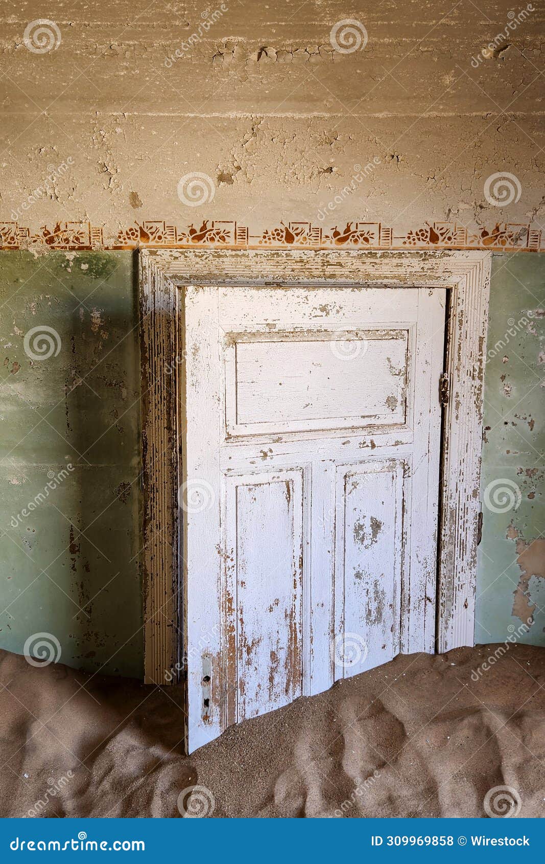 Old, Abandoned Sand-filled Building in the Desert. Kolmanskop, Namibia ...
