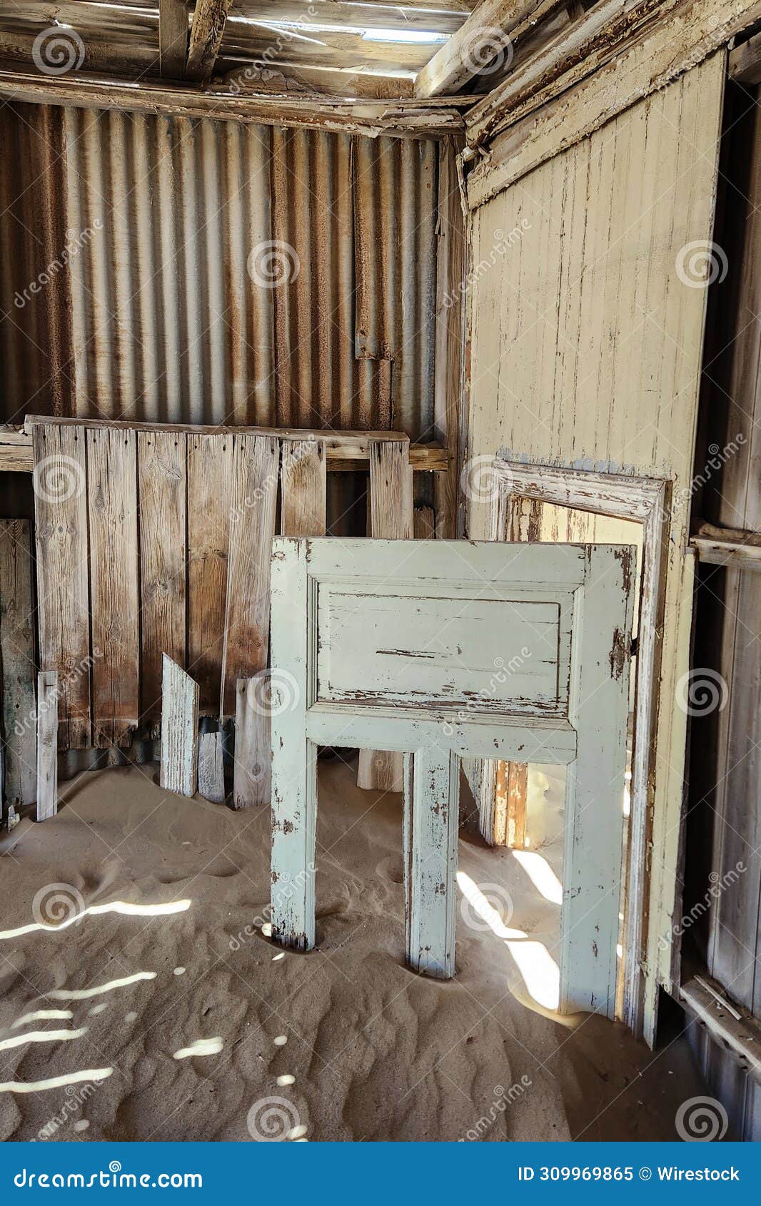 Old, Abandoned Sand-filled Building in the Desert. Kolmanskop, Namibia ...