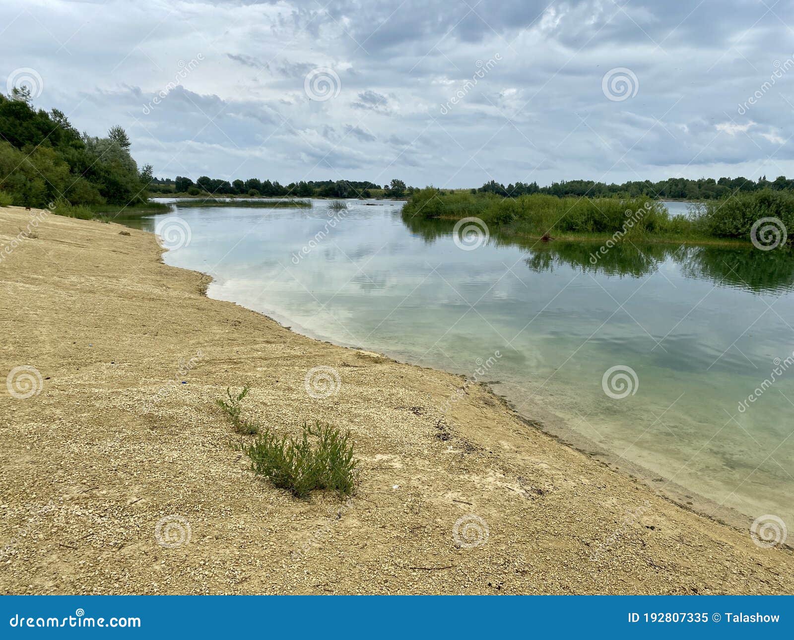Old Abandoned Sand Pit on a Summer Cloudy Day Stock Image - Image of ...
