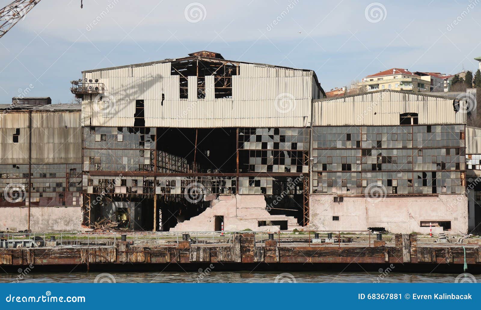 Old and Abandoned Shipyard stock image. Image of abandoned - 68367881