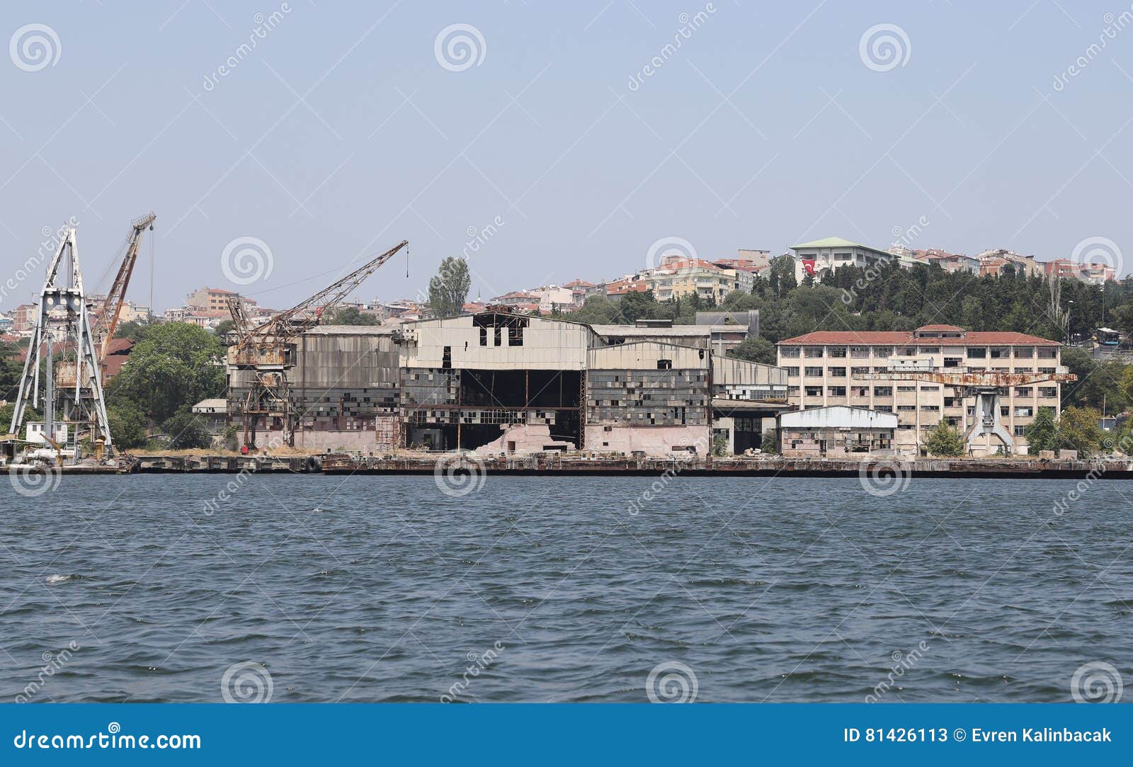 Old and Abandoned Shipyard in Istanbul Stock Image - Image of shipyard ...
