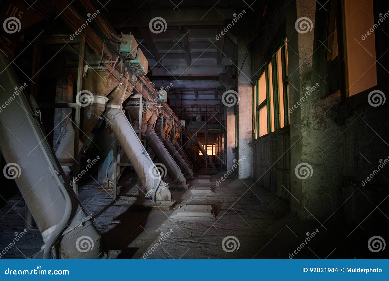 Old Abandoned Silo Elevator with Rusty Equipment Left Stock Photo ...