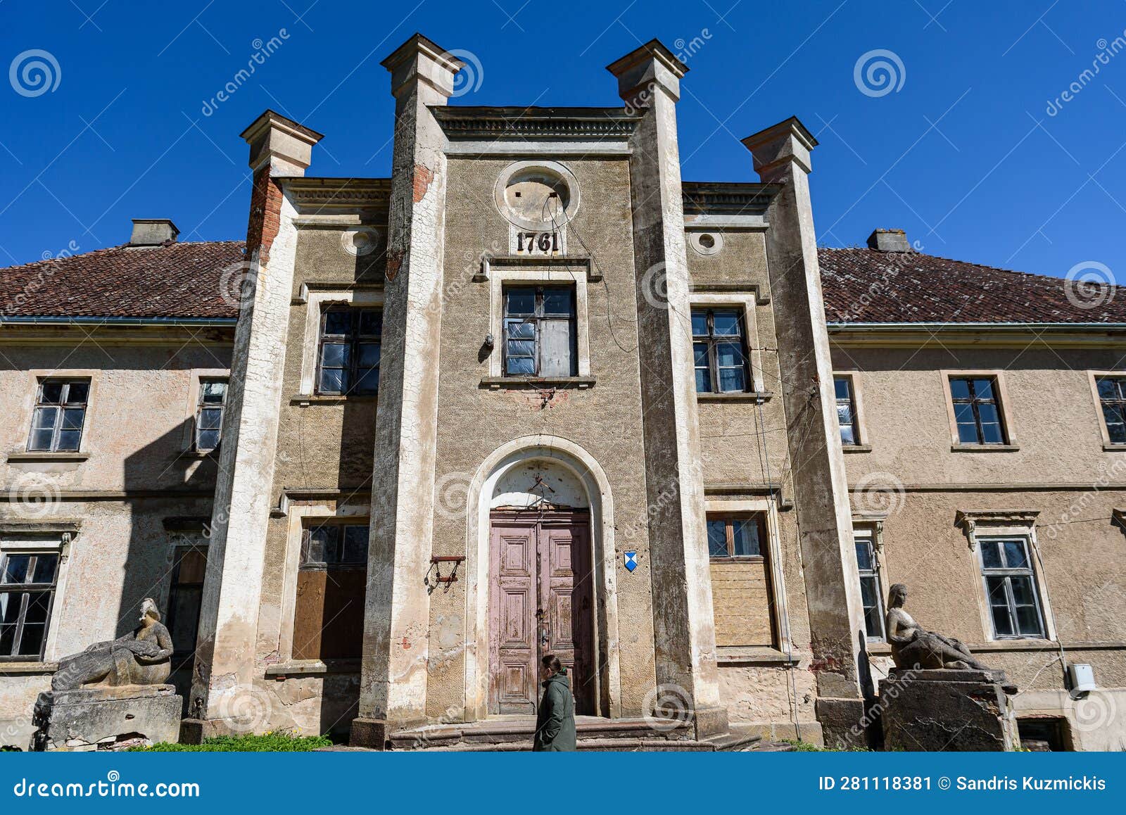 Old, Abandoned Skede Manor, Latvia Stock Image - Image of ancient ...
