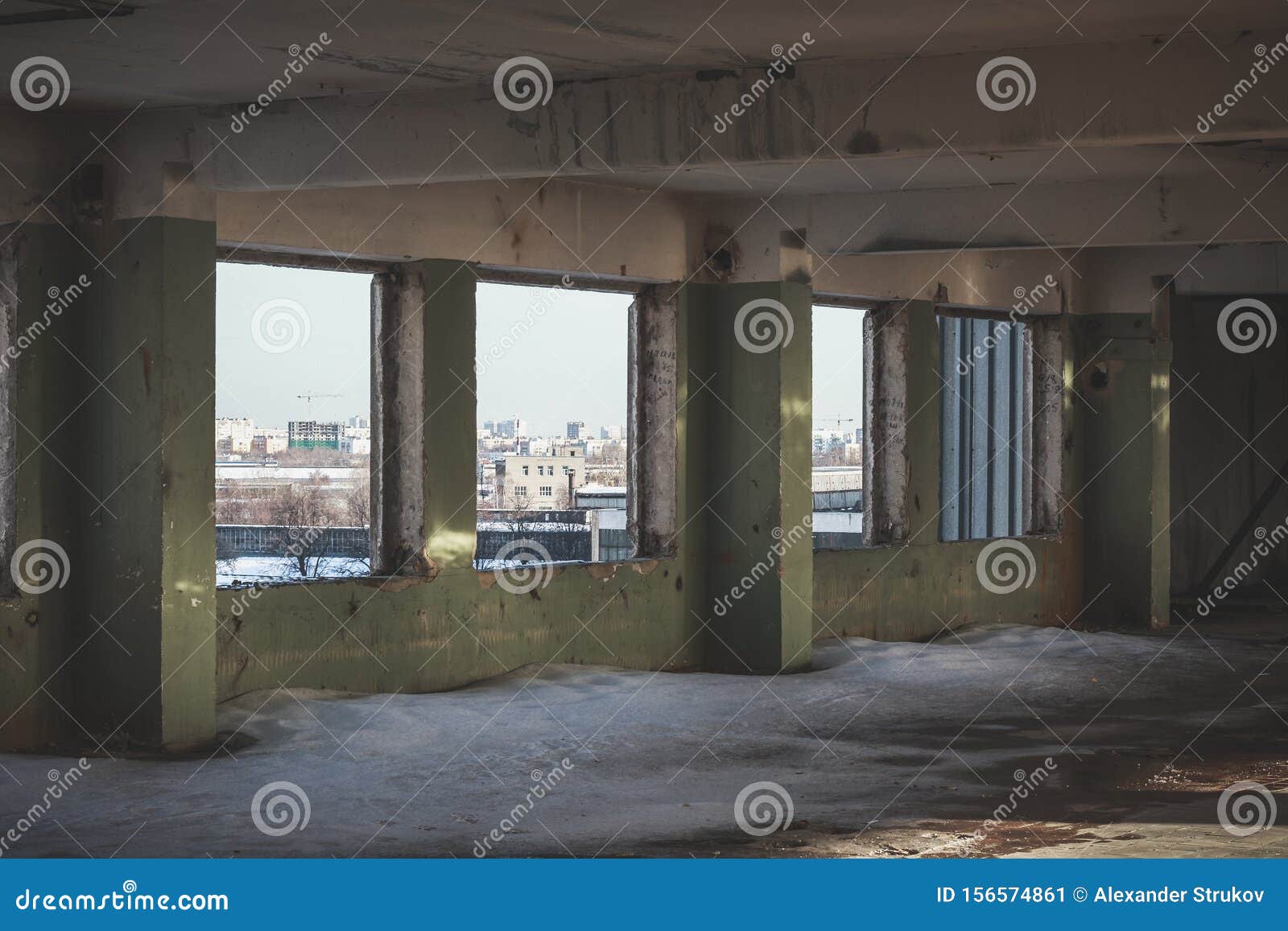 Old Abandoned Soviet Factory Completely Destroyed and Devastated Stock ...