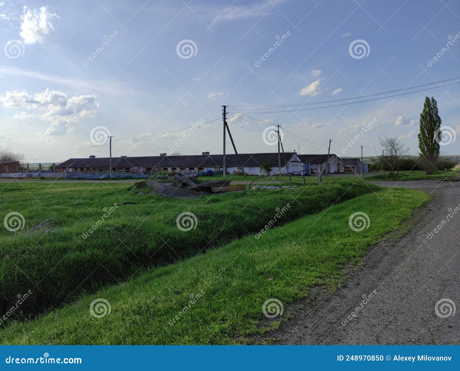 Old Abandoned Soviet Farm in Russia Stock Photo - Image of architecture ...